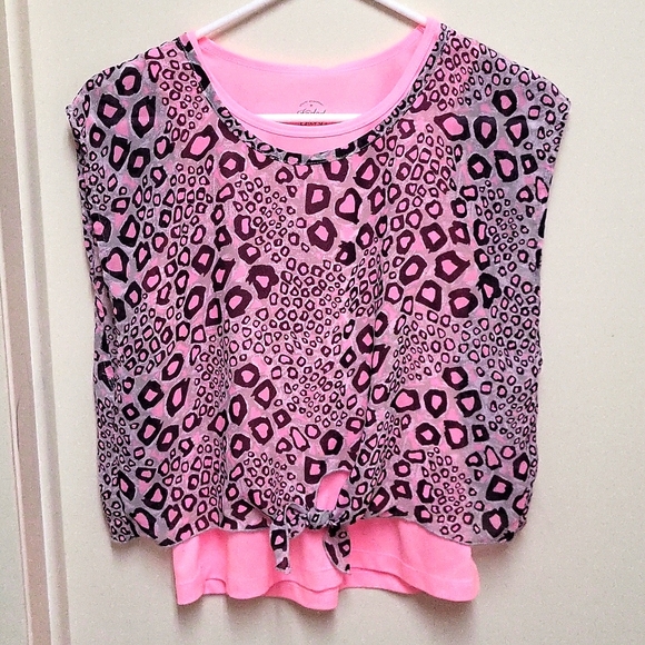 Faded Glory | Shirts & Tops | Faded Glory 2 Piece Neon Pink Leopard ...